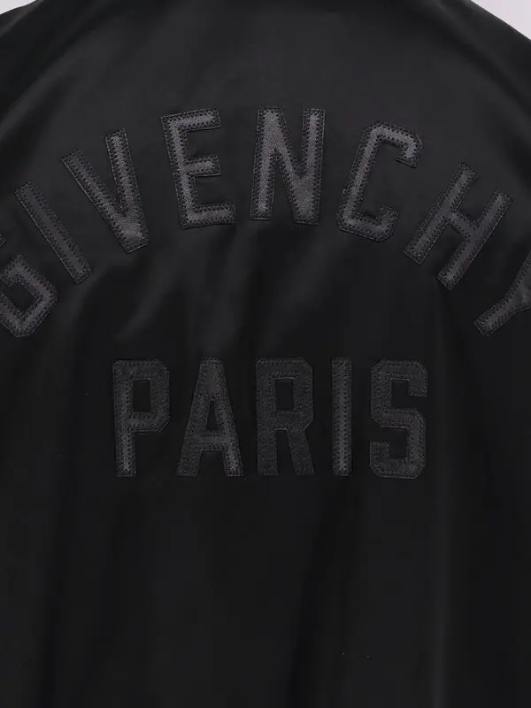 Givenchy Bomber Jacket With Leather Sleeves - Multicolor