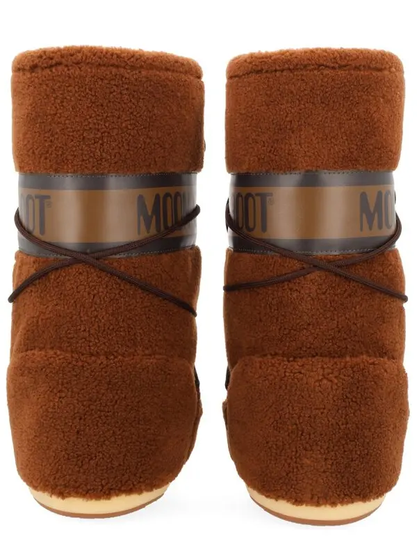 Moon Boot Icon Boot With Logo - Brown