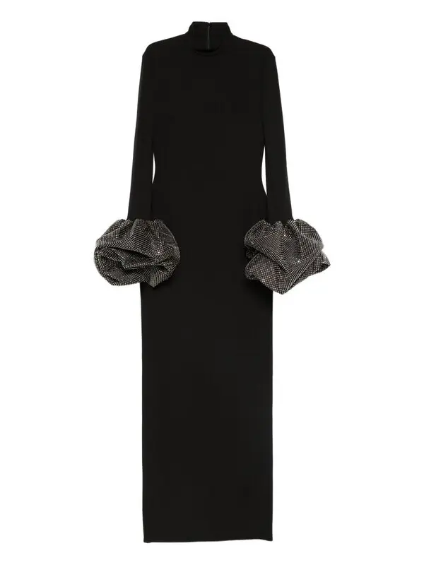 Solace London Viviana Maxi Dress With Embellished Cuffs - Multicolor