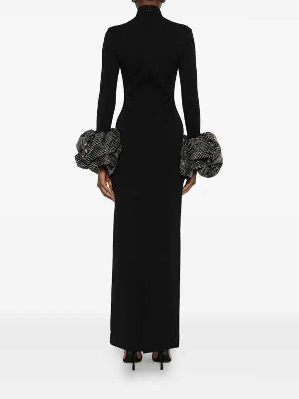 Solace London Viviana Maxi Dress With Embellished Cuffs