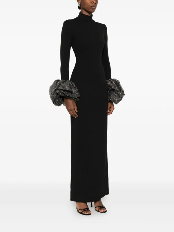Solace London Viviana Maxi Dress With Embellished Cuffs