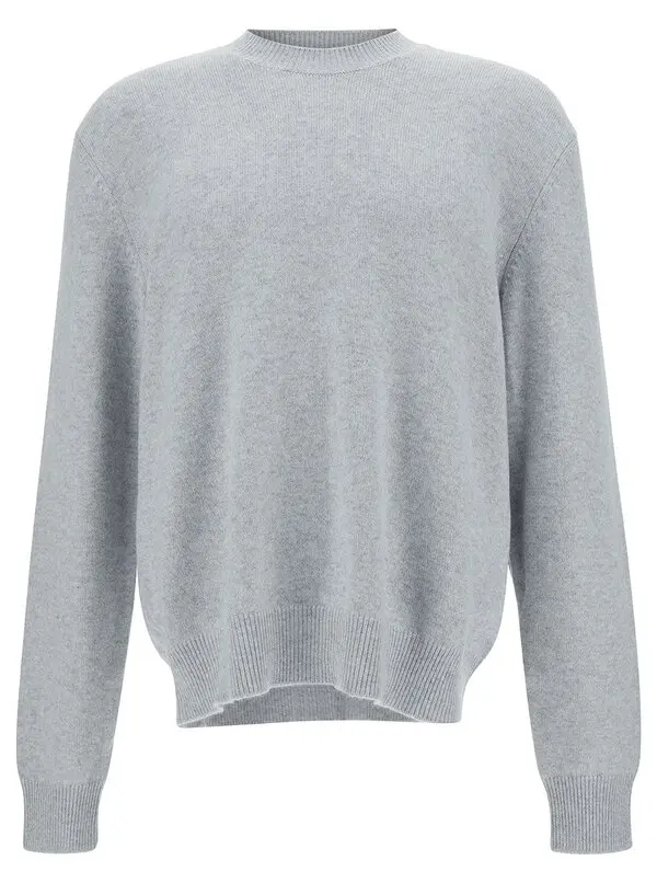Bottega Veneta Cashmere Pullover With Intrecciato Elbow Patches - Multicolor