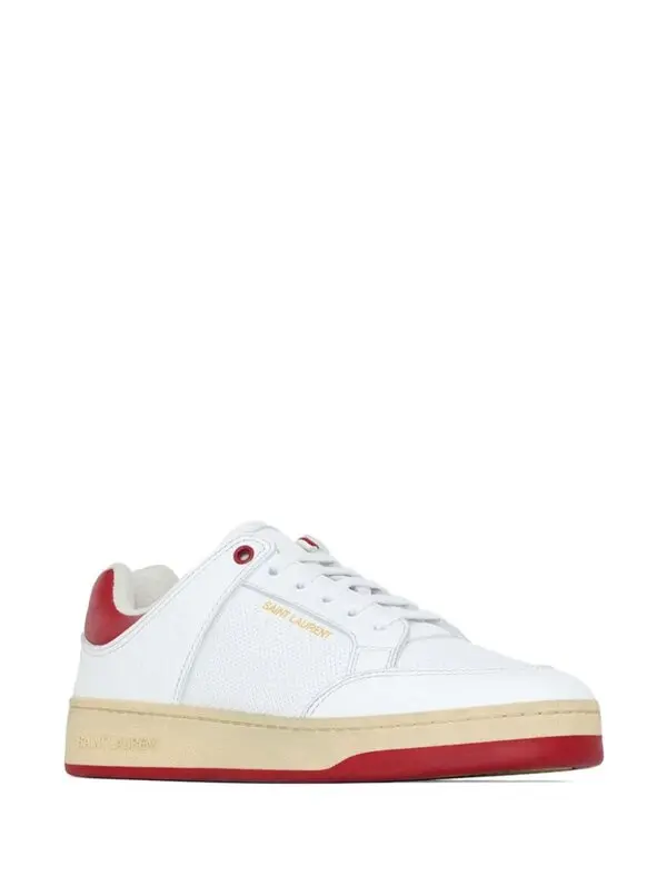 Saint Laurent Leather Low Top Sneakers - Multicolor
