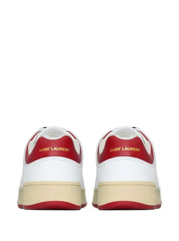 Saint Laurent Leather Low Top Sneakers - Multicolor