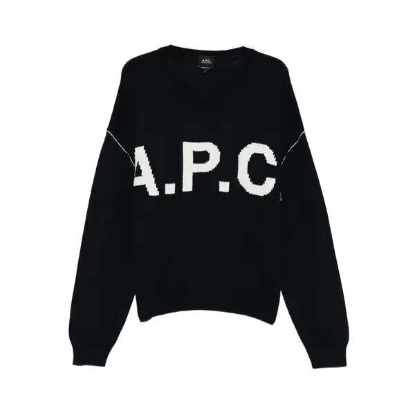 A.p.c. Logo Knit Jumper - Blue