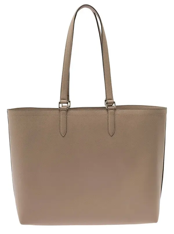 Fendi Leather Tote Bag With Embossed Logo - Multicolor