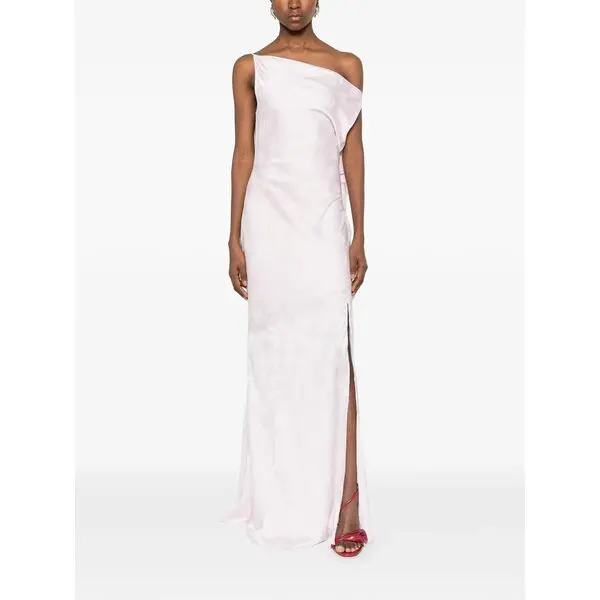 ROTATE BY BIRGER CHRISTENSEN Maxi Dress With Waterfall Detail - Pink