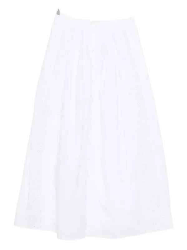 Celine Broderie Anglaise Midi Skirt