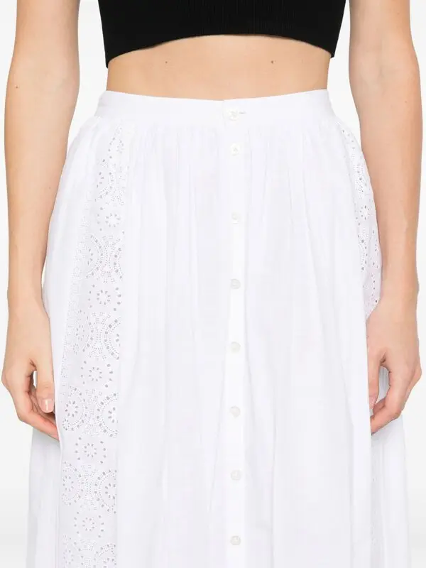 Celine Broderie Anglaise Midi Skirt