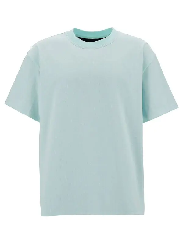 Bottega Veneta Light Blue Double Layer T-shirt In Cotton