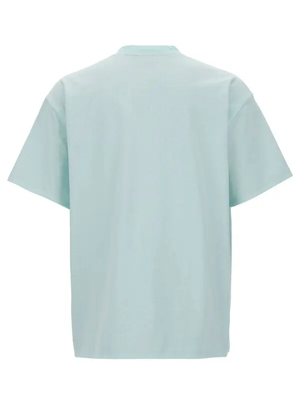 Bottega Veneta Light Blue Double Layer T-shirt In Cotton