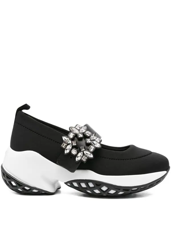 ROGER VIVIER Viv Run Strass Embellished Slip-on Sneakers - Multicolor