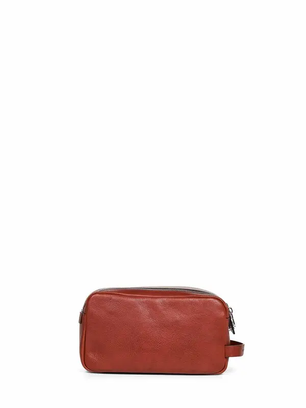 Brunello Cucinelli Cognac Cowhide Beauty Case