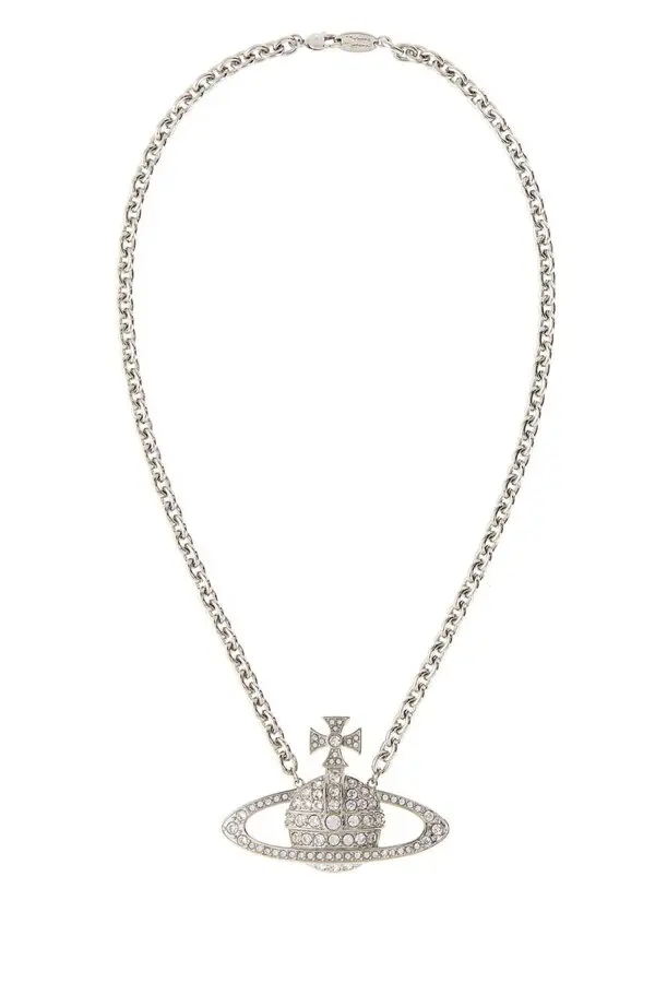 VIVIENNE WESTWOOD Orb & Cross Pendant Necklace - Silver