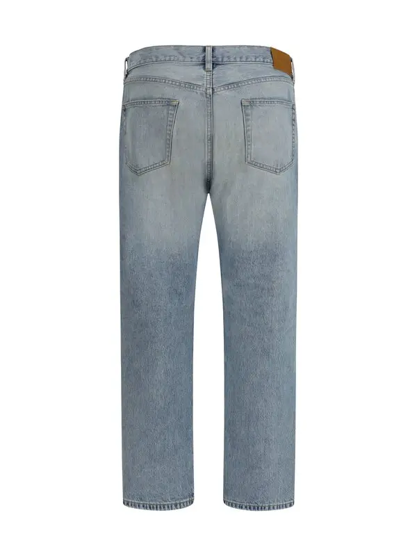 Saint Laurent Stonewashed Straight Leg Jeans