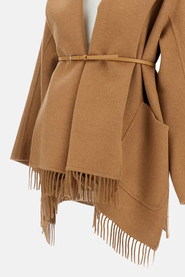 Max Mara Short Camel Hair Cardigan Coat - Multicolor