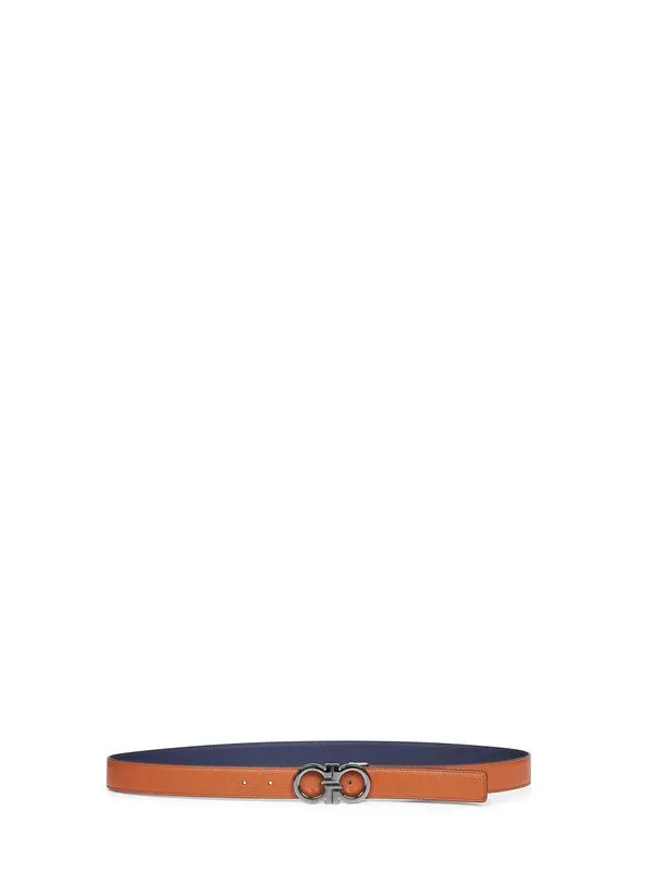 FERRAGAMO Two-tone Gancini Reversible Belt - Multicolor