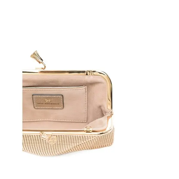 ANYA HINDMARCH Metal Mesh Clutch With Chain Strap