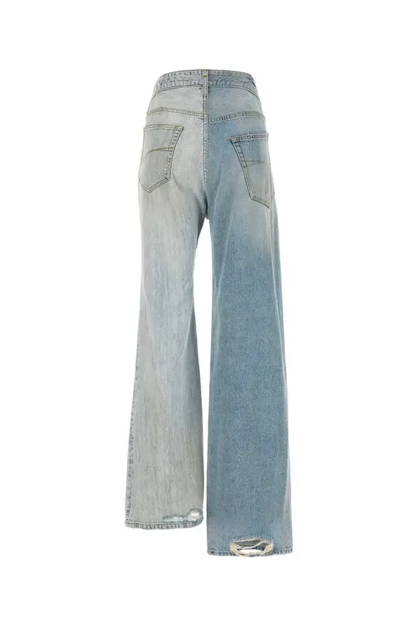 Balenciaga Two-tone Denim Fifty-fifty Jeans