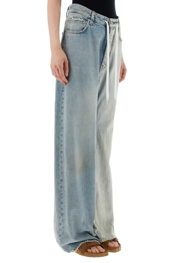 Balenciaga Two-tone Denim Fifty-fifty Jeans