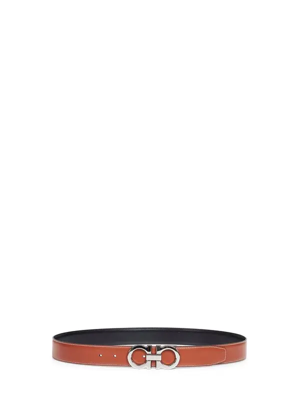 FERRAGAMO Two-tone Gancini Reversible Belt - Multicolor