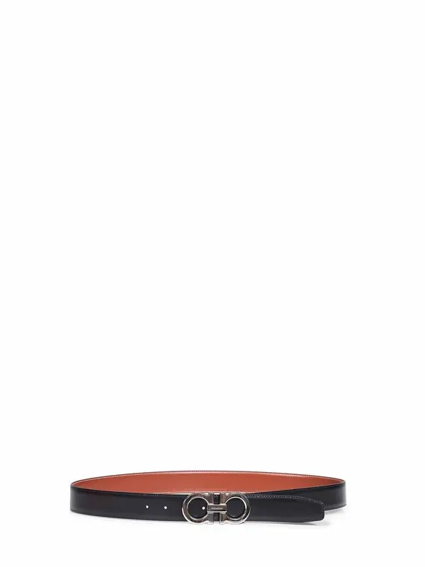FERRAGAMO Two-tone Gancini Reversible Belt - Multicolor