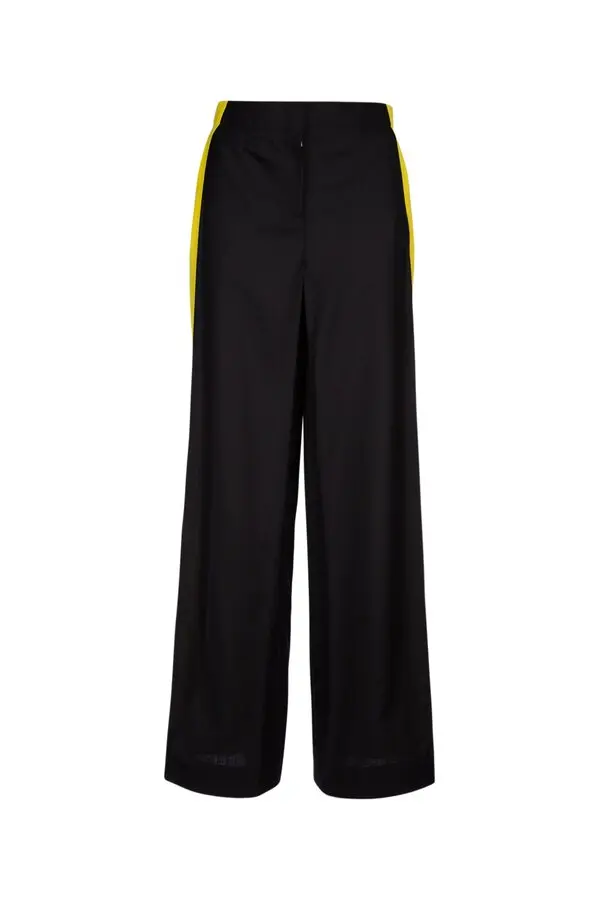 Loewe Wide Leg Pants With Contrast Side Stripe - Multicolor
