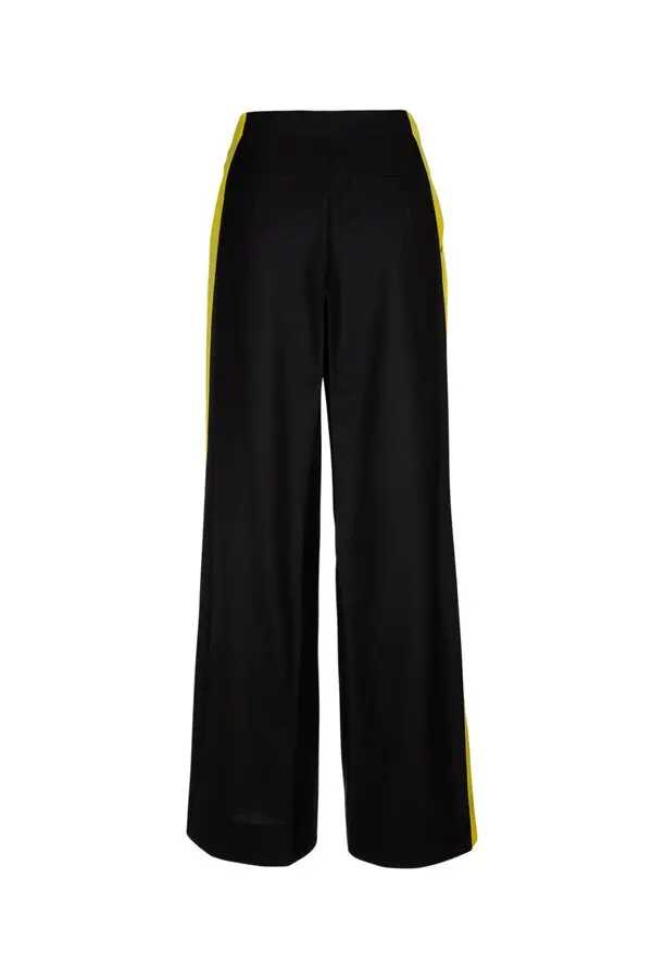 Loewe Wide Leg Pants With Contrast Side Stripe - Multicolor