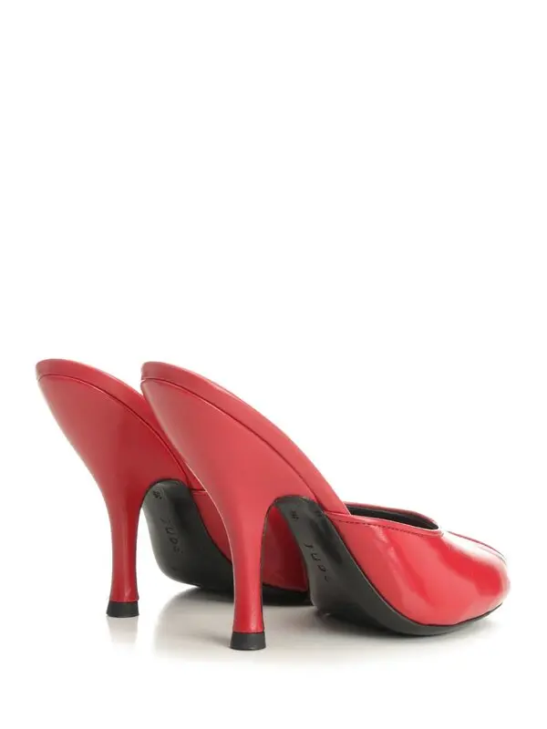 JUDE Date" Mule With Sculpted Heel - Red