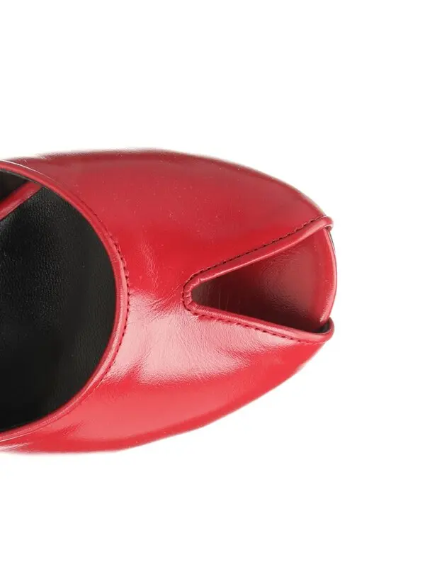 JUDE Date" Mule With Sculpted Heel - Red