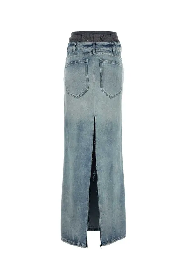 MAISON MARGIELA Denim Maxi Skirt - Blue