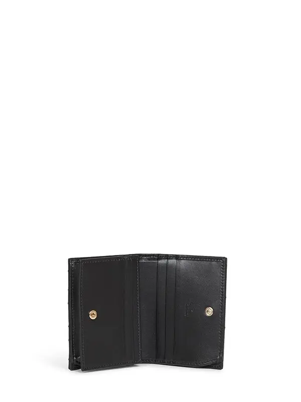 Gucci Black Gg Marmont Card Case Wallet - Multicolor