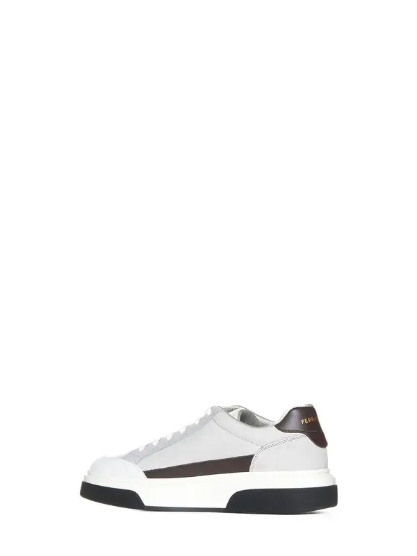 FERRAGAMO Low-top Sneakers With Gancini Detail - Multicolor