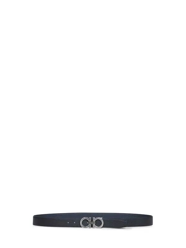 FERRAGAMO Two-tone Gancini Reversible Belt - Multicolor