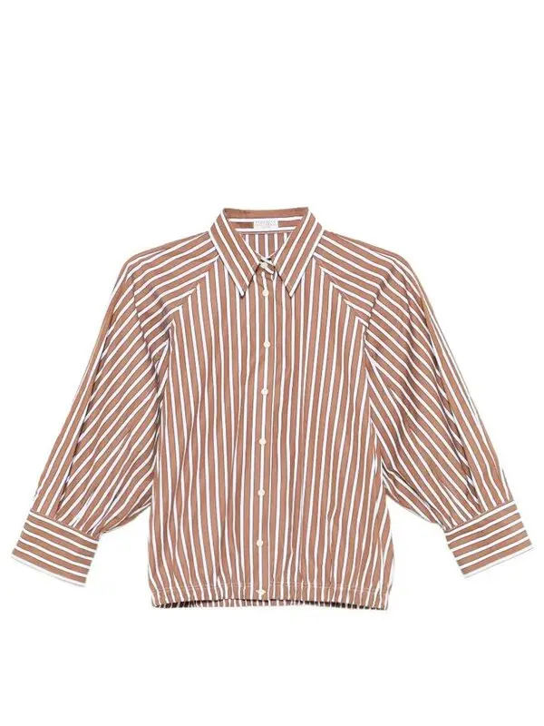 Brunello Cucinelli Cotton Striped Shirt - Multicolor