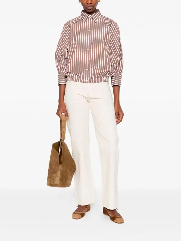 Brunello Cucinelli Cotton Striped Shirt - Multicolor