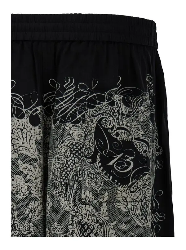 Acne Studios Graphic Print Viscose Sport Shorts
