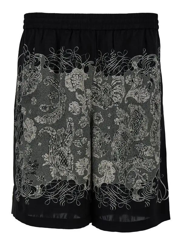 Acne Studios Graphic Print Viscose Sport Shorts - Multicolor