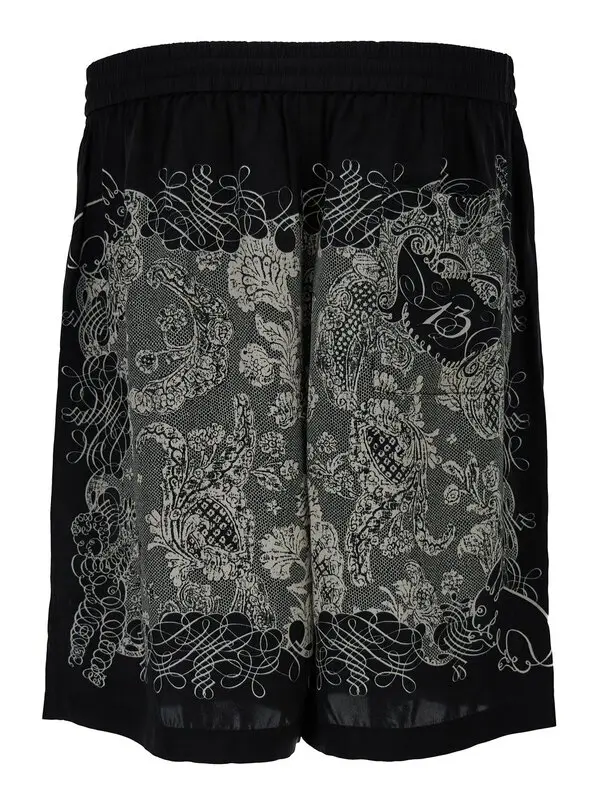 Acne Studios Graphic Print Viscose Sport Shorts