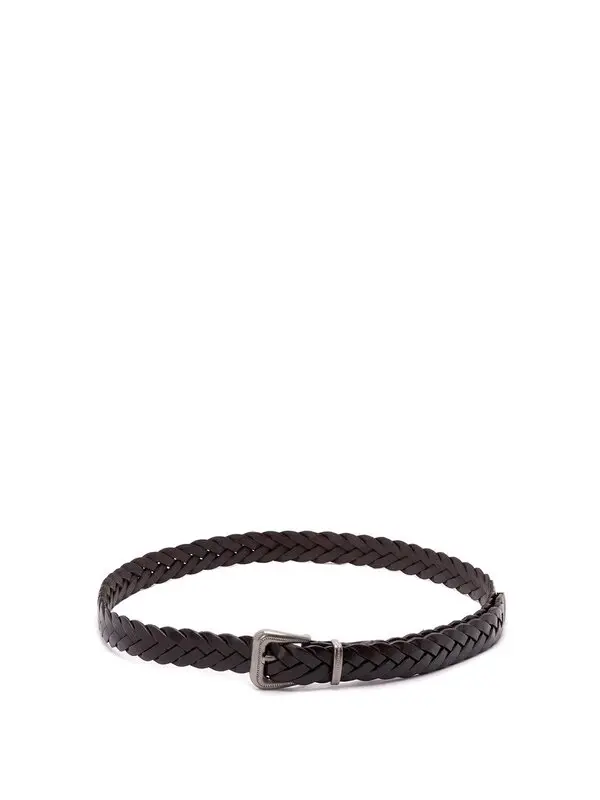 Brunello Cucinelli Braided Leather Belt - Multicolor