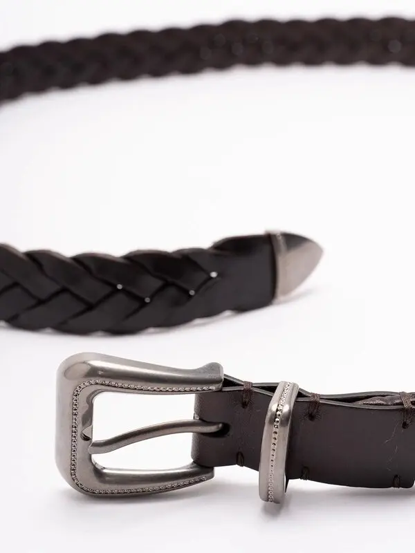 Brunello Cucinelli Braided Leather Belt - Multicolor