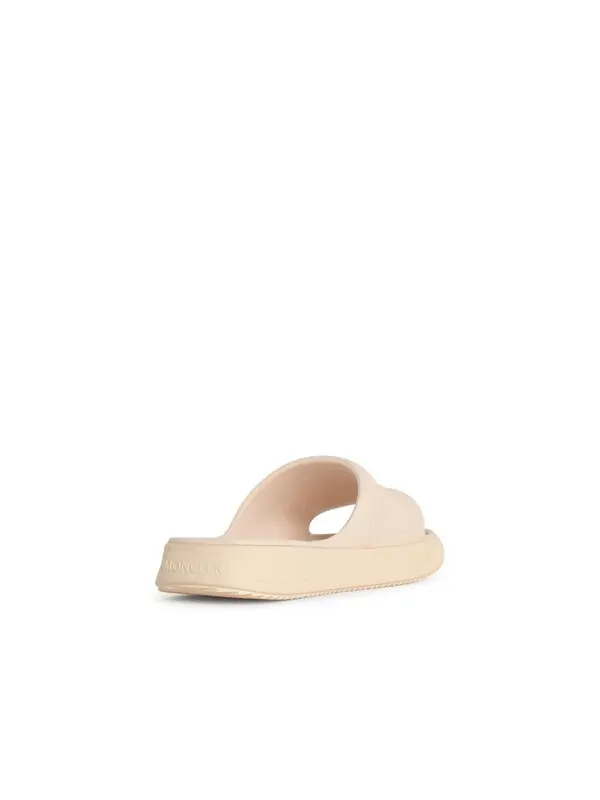 Moncler Rubber Slides - Cream