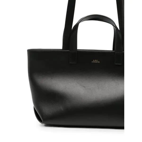 A.p.c. Leather Shoulder Bag With Top Handle