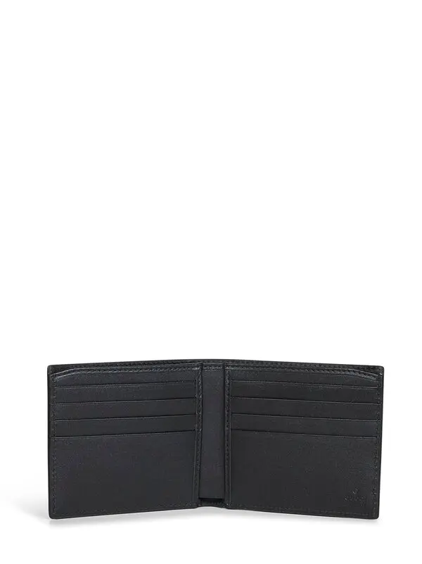 Gucci Black Gg Emblem Bi-fold Wallet - Multicolor