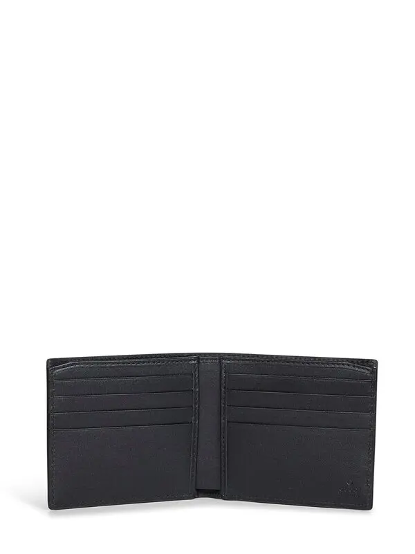 Gucci Black Gg Emblem Bi-fold Wallet - Multicolor