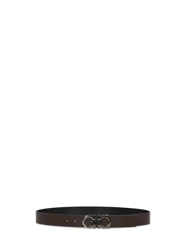 FERRAGAMO Gancini Reversible Leather Belt - Multicolor