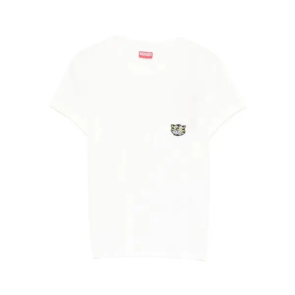 Kenzo Cotton Tiger Motif T-shirt - White
