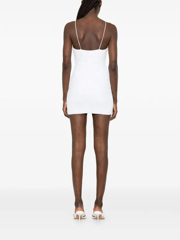 Oseree Mini Dress With Sequins And Ring Detail