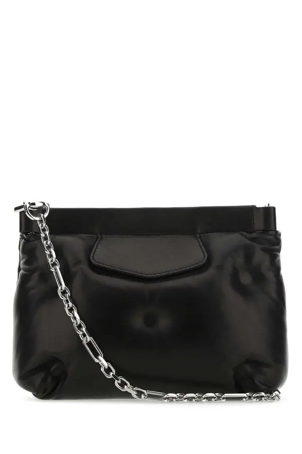 MAISON MARGIELA Nappa Leather Glam Slam Red Carpet Clutch - Black