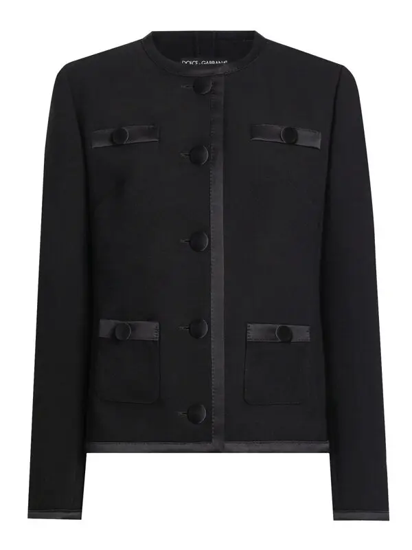 Dolce & Gabbana Double Crepe Single-breasted Jacket